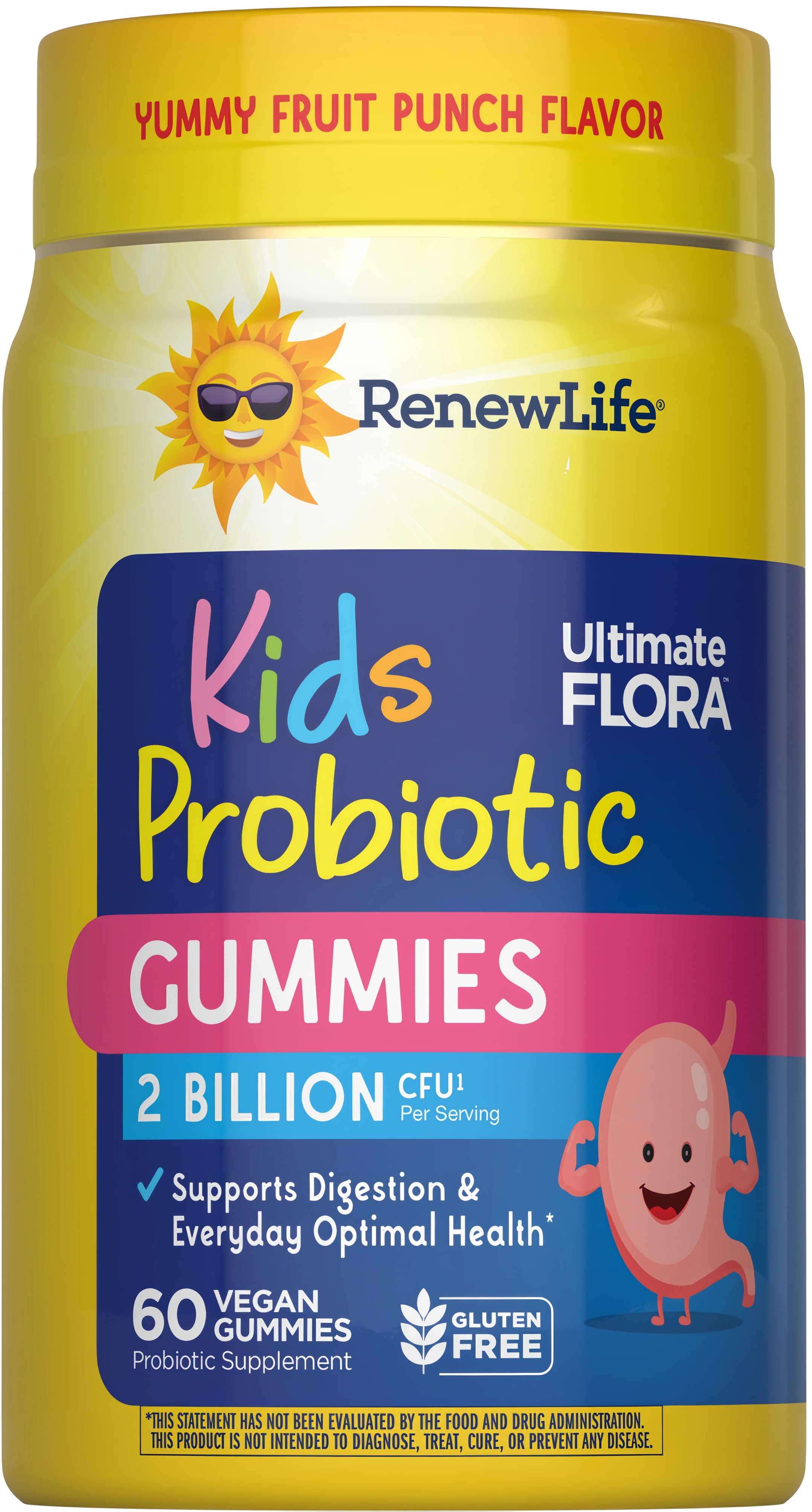 Ultimate Flora Kids Probiotic Gummies 2 Billion, 60 Vegan Gummies